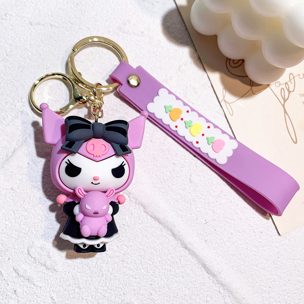 Cartoon Cartoon Kuromi Keychain Cute Sanrio Keychain Doll Pendant Dark ...