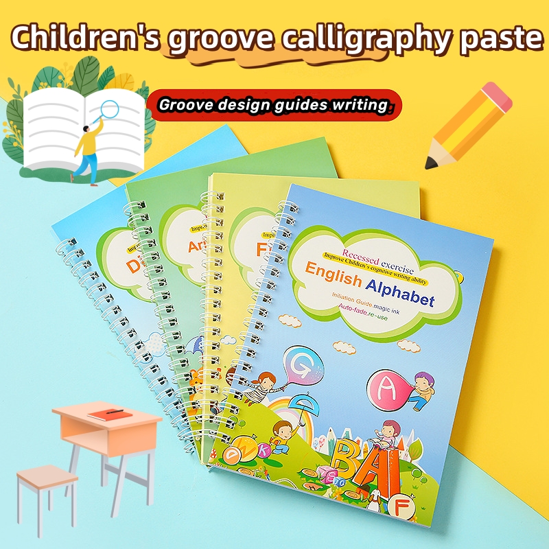 Copy book Kid's English Learning Calligraphy Magic Writing Book Set ...