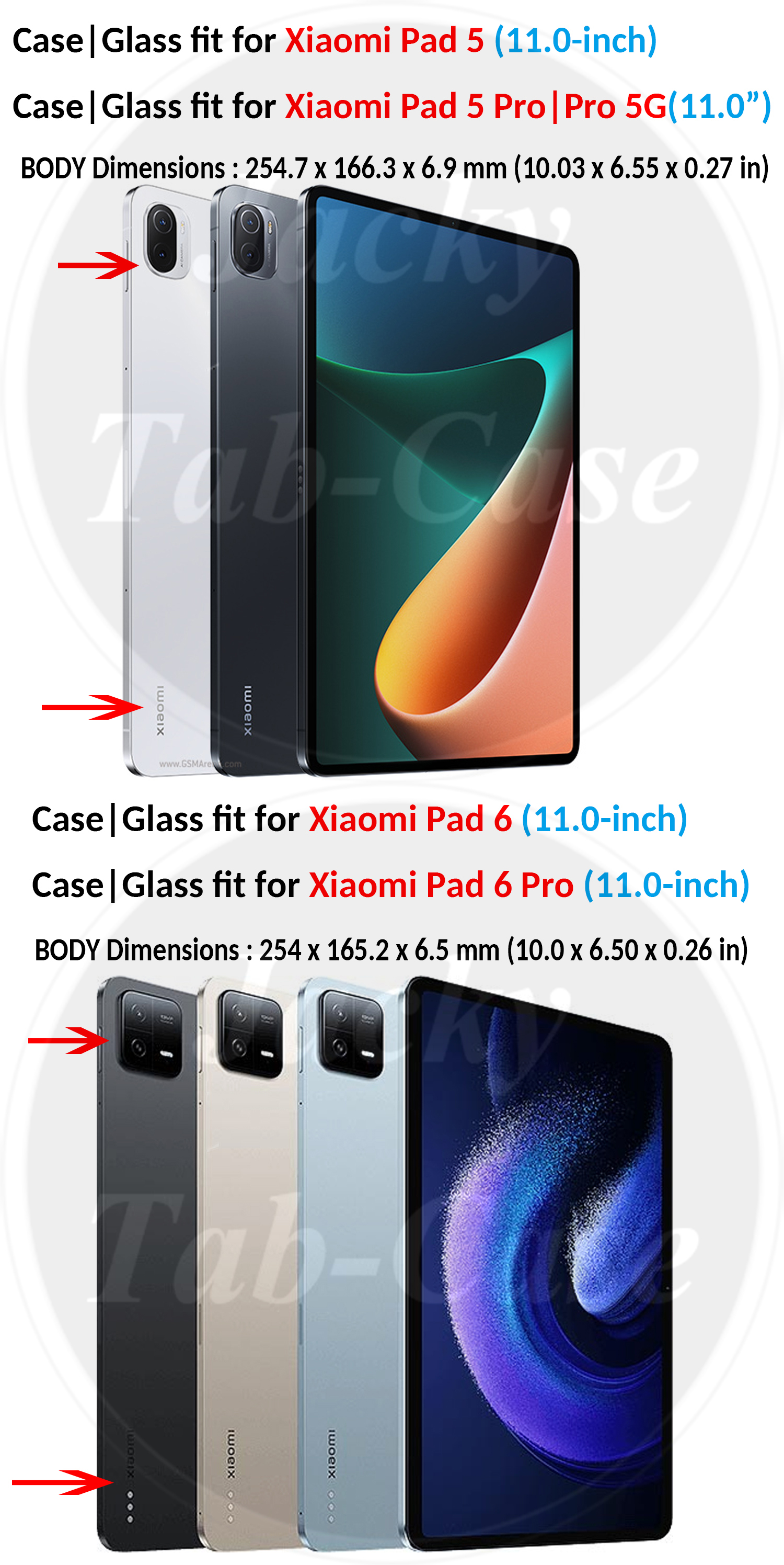 Xiaomi Pad 5 Pro Mi Pad5 11.0inch 2021 Tablet Case Mi Pad 6 Pad6 Pro 5G 11.0" 2023 Pocket Pen ...