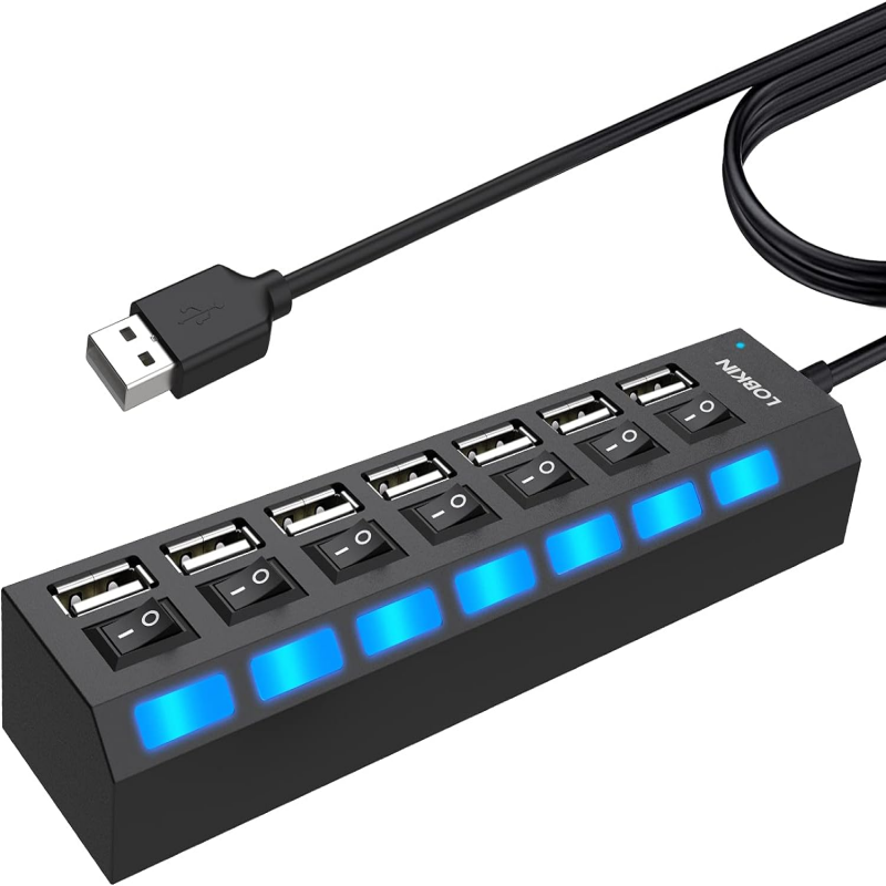 7 ports USB Hub Hi-Speed 2.0 Hub 480Mbps On/Off Switch | Shopee Philippines