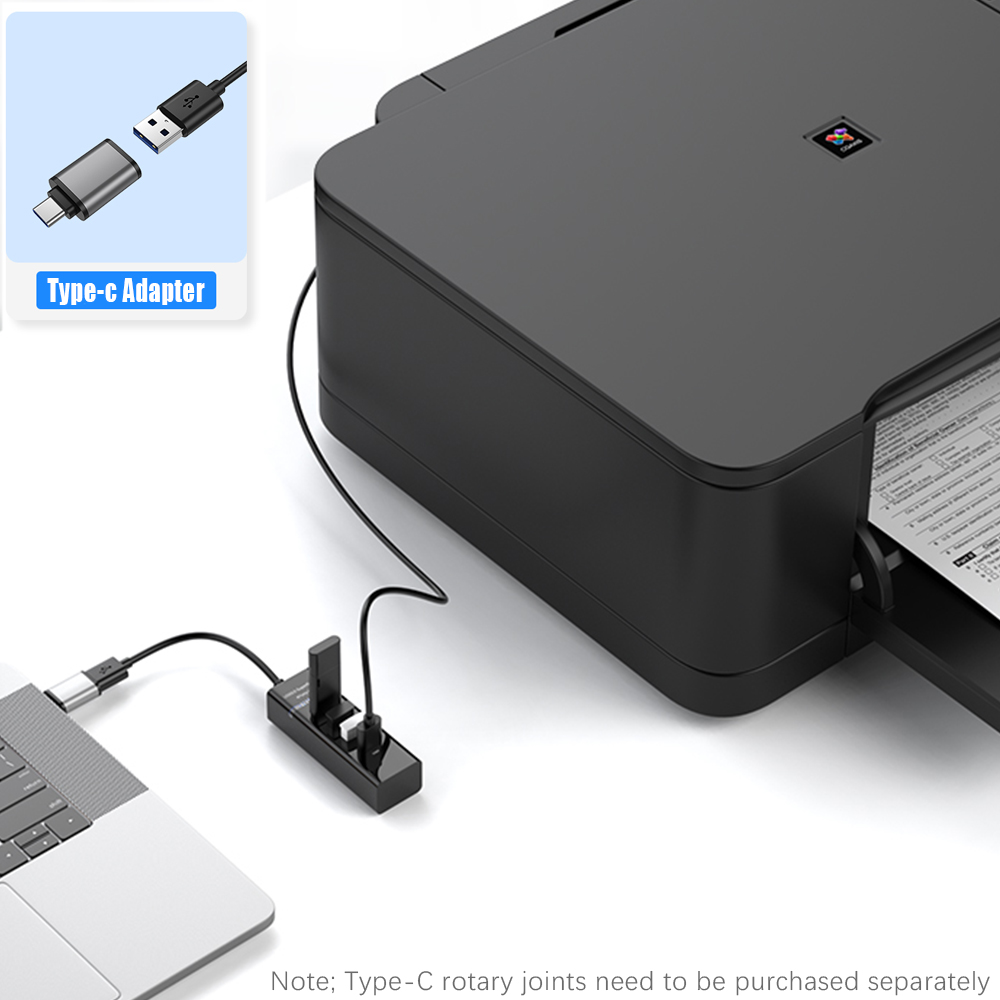 USB Hub for Laptop OTG Splitter 4 Port High Speed Multiport Slim ...