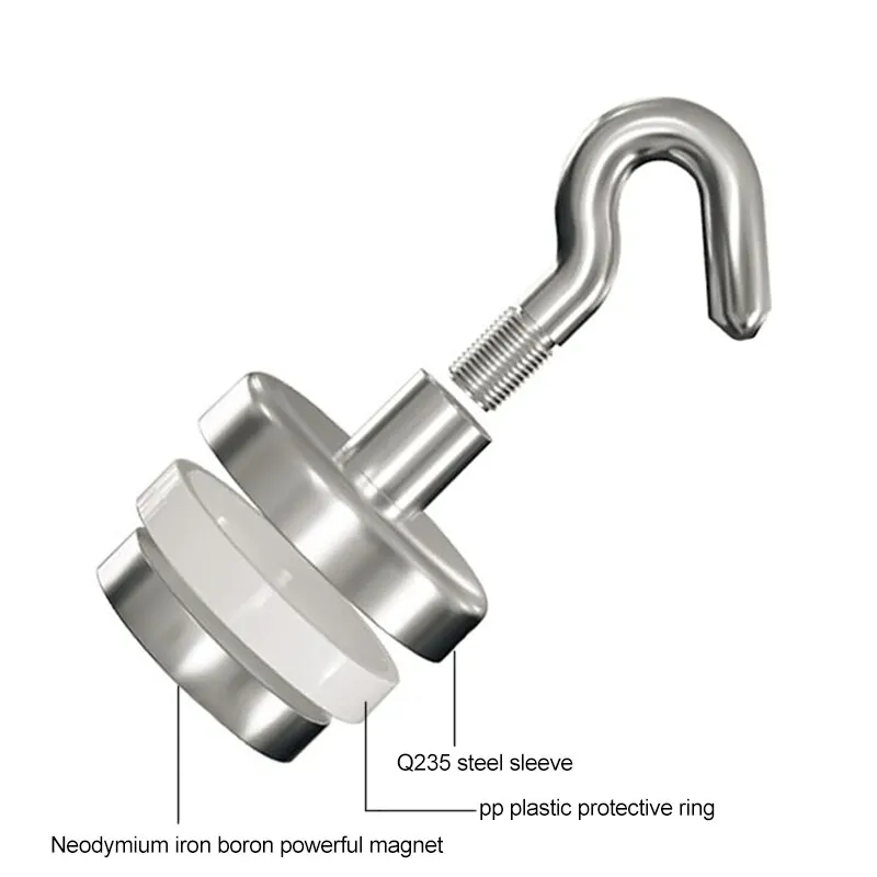 10 Pcs Strong Magnetic Hooks - Multi-Purpose Load-Bearing Storage for ...