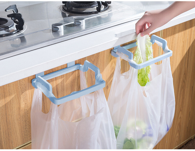 1pc Kitchen Hanging Trash Bag Rack Portable Trash Bag Plastic Garbage ...