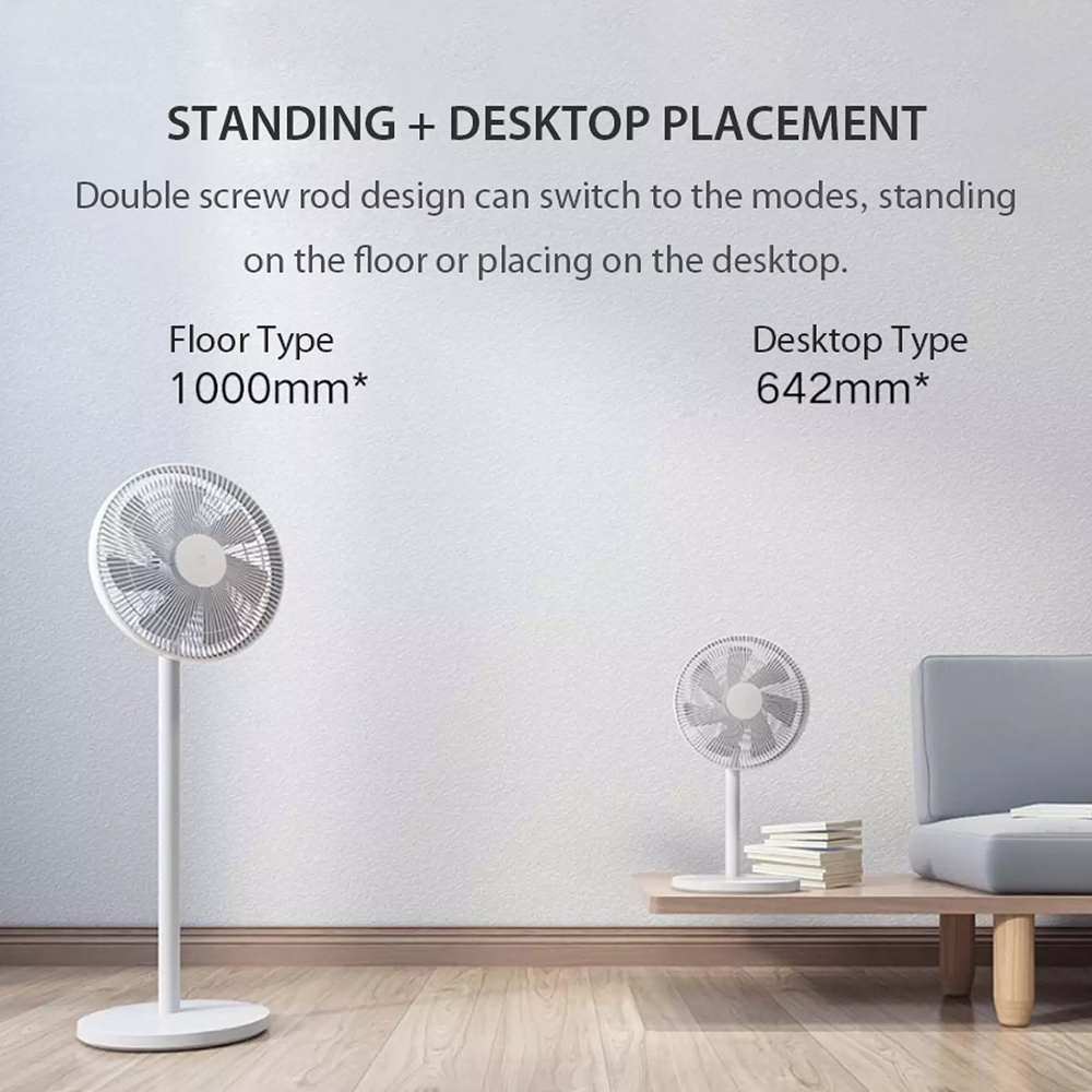 Xiaomi Mi Smart Standing Fan 2 Lite Air Cooling Fan Height Adjustable ...
