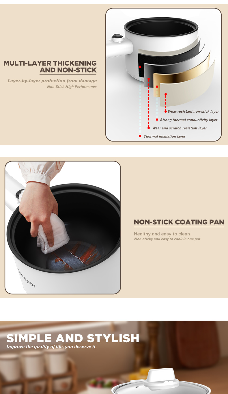 Dreepor Multifunctional Electric Cooker Cooking Pot Household mini Rice ...