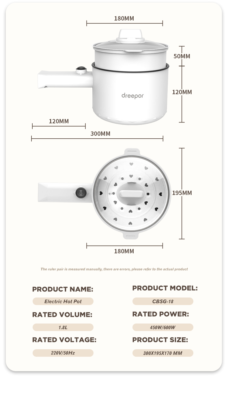 Dreepor Multifunctional Electric Cooker Cooking Pot Household mini Rice ...
