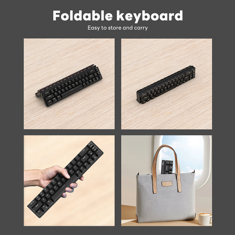 ⚡NEW⚡Business keyboard RK F68 Foldable Mechanical Keyboard Dual Mode ...