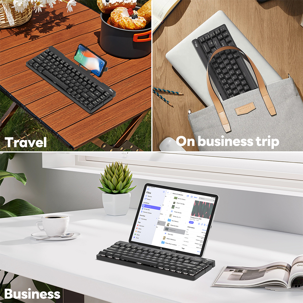 ⚡NEW⚡Business keyboard RK F68 Foldable Mechanical Keyboard Dual Mode ...