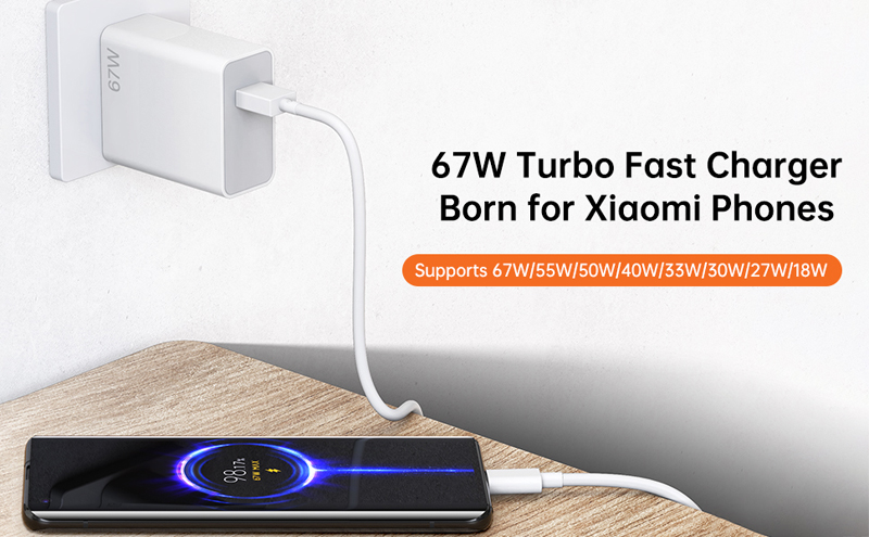 Xiaomi Charger 67W Mi Turbo Fast Wall Charger for Xiaomi 14/13/12Pro ...