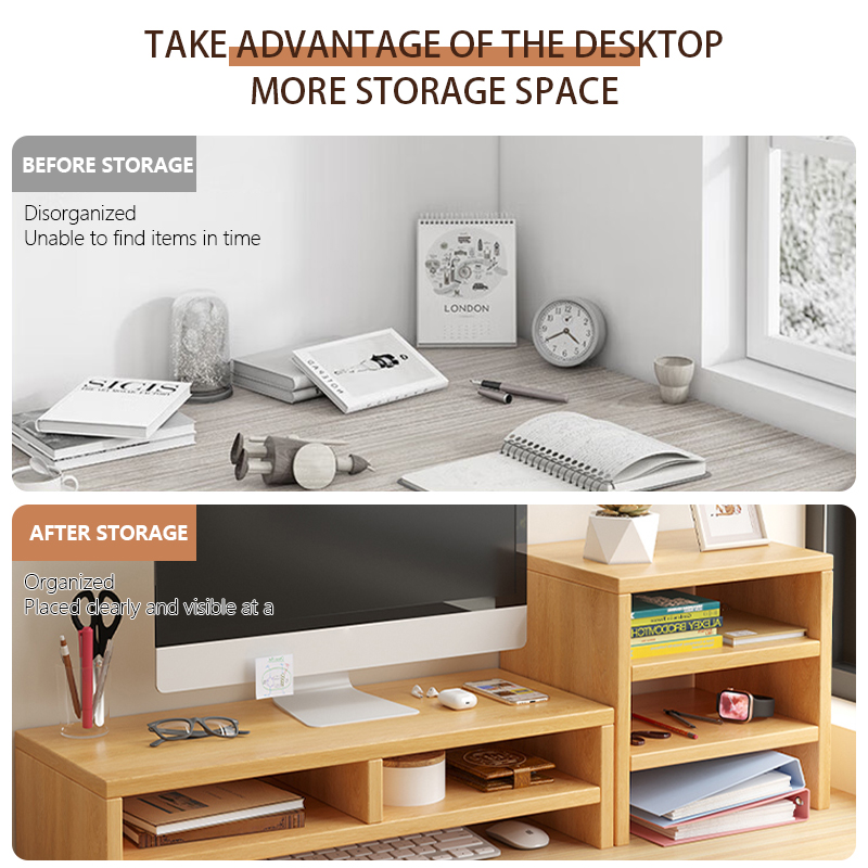 Monitor Rack Riser Monitor Stand Office Desk Storage Computer Monitor ...