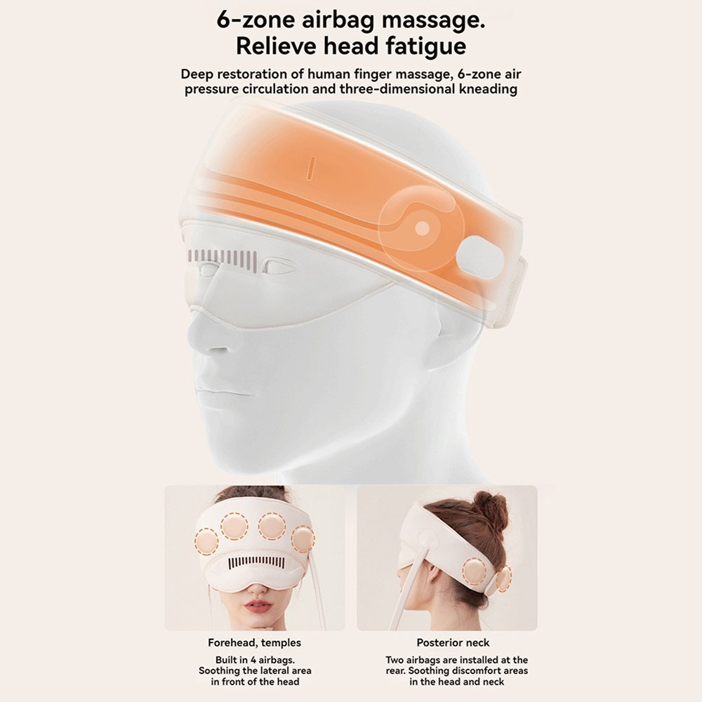 Head Massager Airbag Massage Cap Scalp Cervical Eye Massager With ...