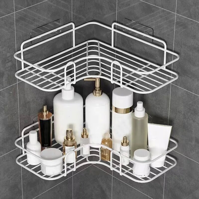 1PC Iron Triangle Rack For Kitchen Bathroom Storage Rack Thickened Love ...