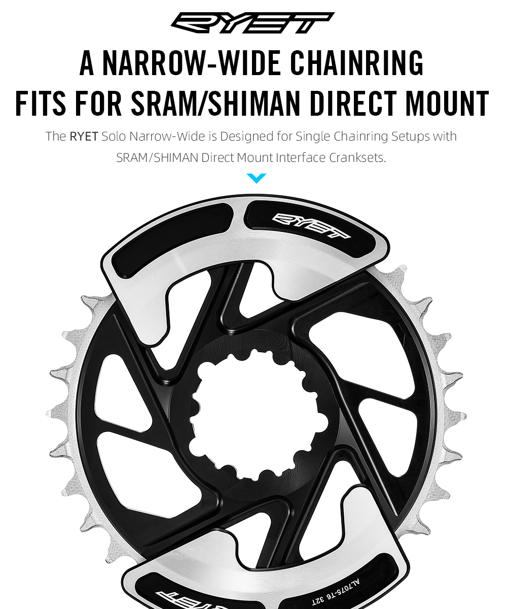 RYET Narrow Wide MTB Chainring Boost Offset 3mm 32T/34T/36T Mountain ...
