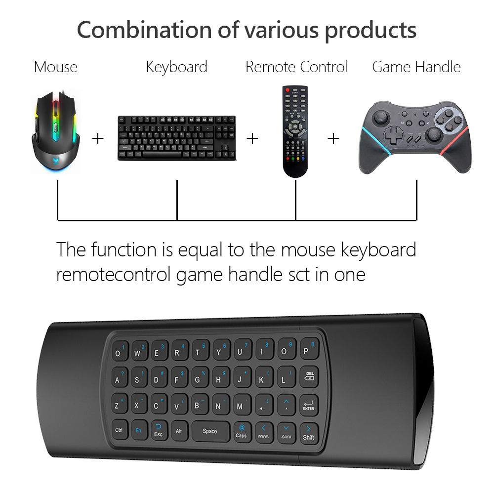 2.4G Wireless MX3 Air Mouse Mini Keyboard Voice Backlit Remote Control ...