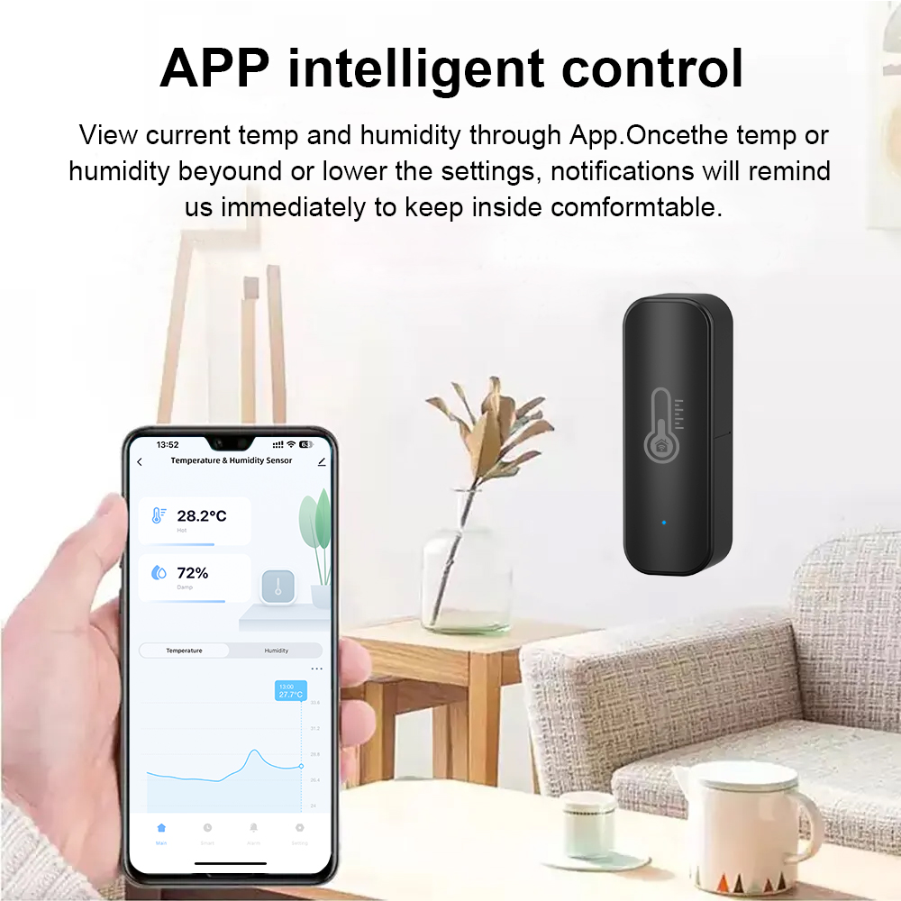 Onenuo Tuya Smart Temperature Humidity Sensor WiFi Application Smart ...