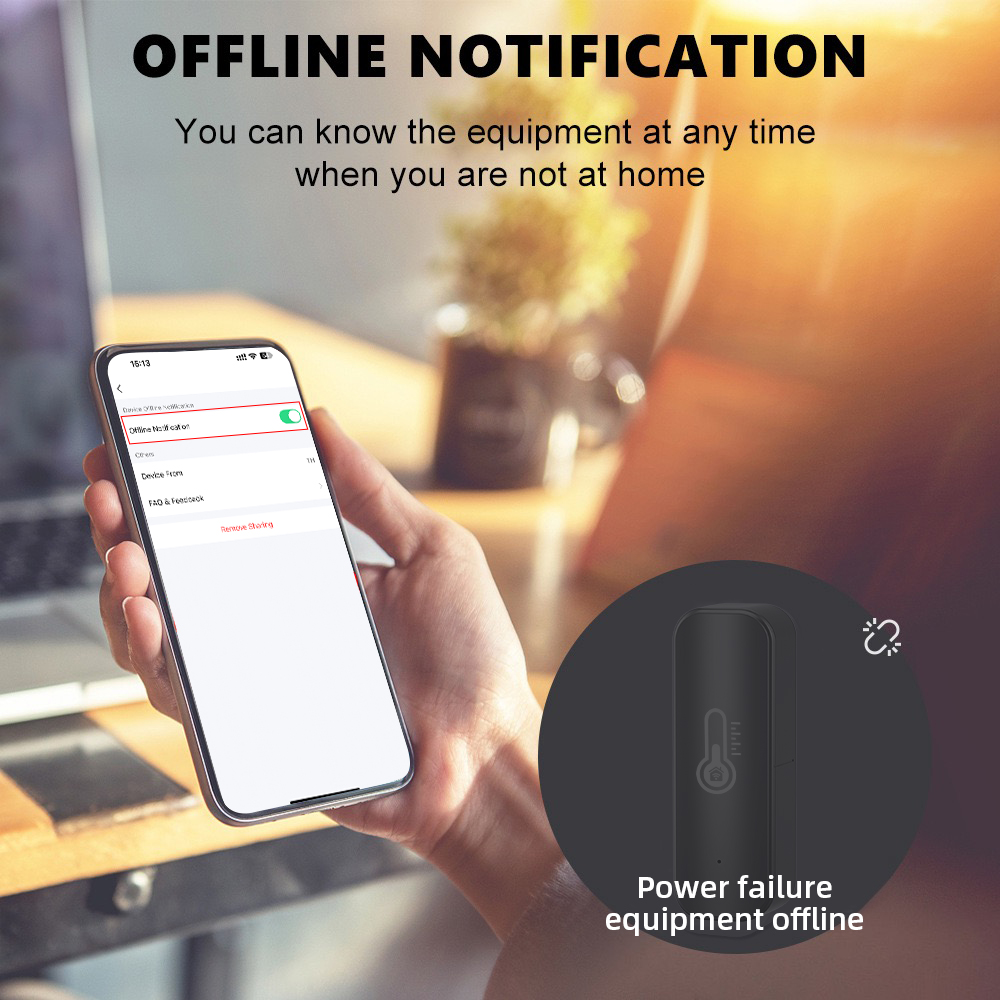 Onenuo Tuya Smart Temperature Humidity Sensor WiFi Application Smart ...