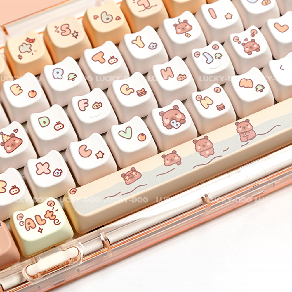 Spotted Cat PBT Cat Ear Shape 139Keys/Set Keycaps MAO Profile Five ...