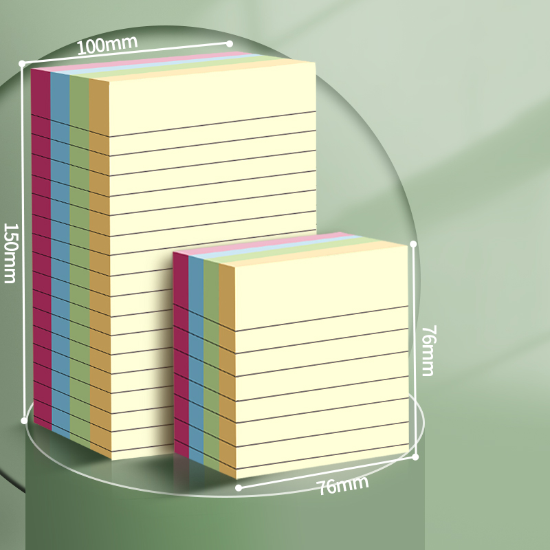Square Regular Rectangle Size Long Horizontal line Sticky Note Colorful ...