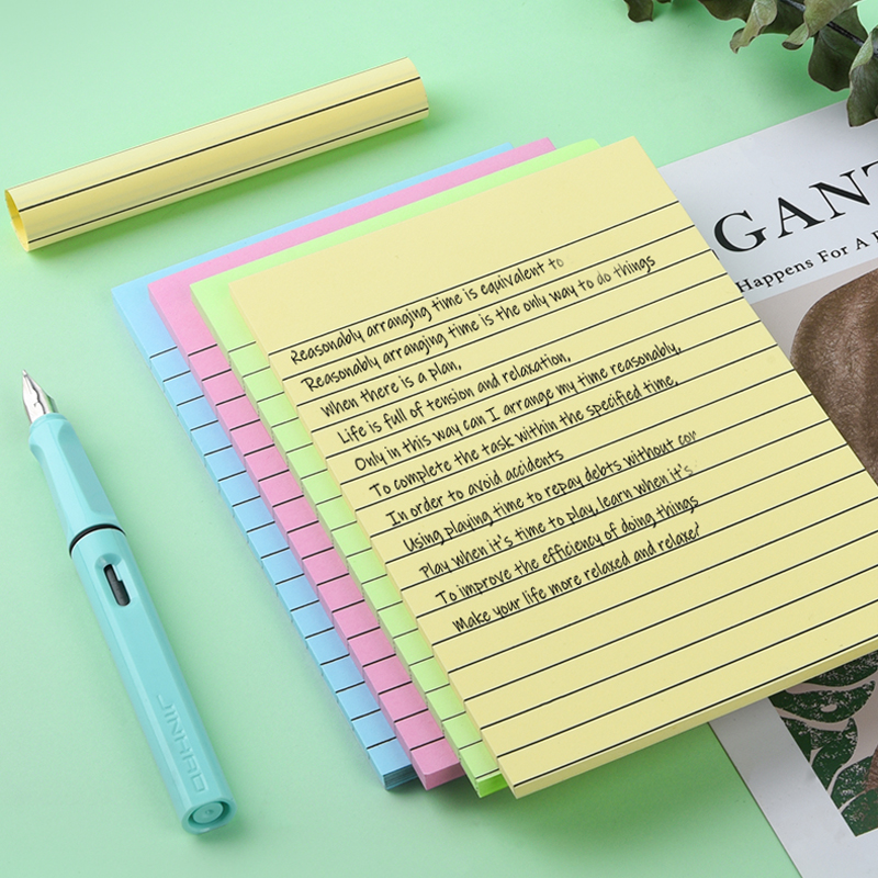 Square Regular Rectangle Size Long Horizontal line Sticky Note Colorful ...