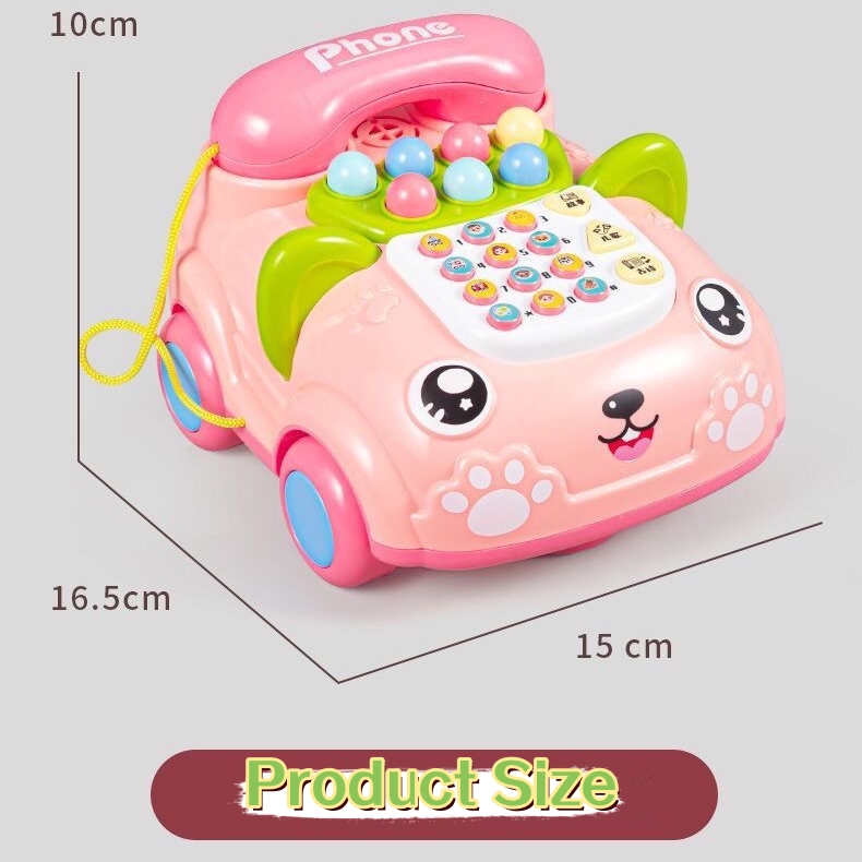 Baby English Music Telephone Toys Infant Early Learning Musical Cartoon ...