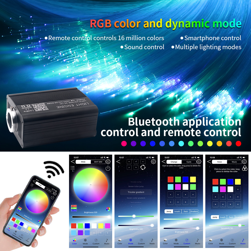 500pcs 16W RGBW Double Head Car Starry Sky Music Control Car Roof Star ...