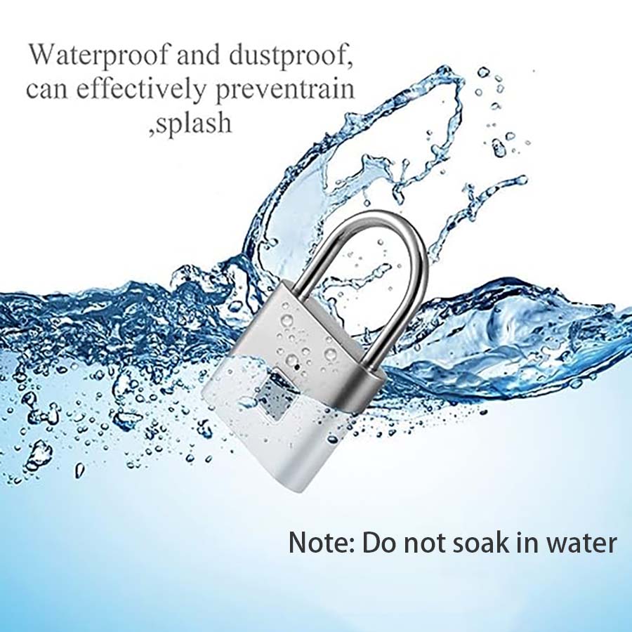 1 Mini Smart Fingerprint Padlock, Waterproof Security Door Lock, Anti ...