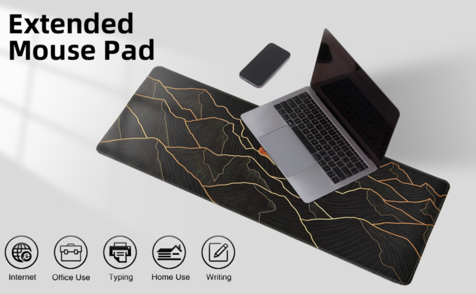 Large Mouse Pad, Office Gaming Table Mat, Non-Slip Base Washable Mouse ...