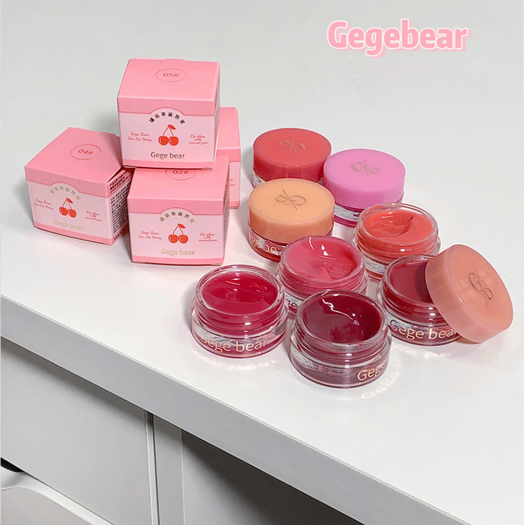Canned Jam Lip Gloss Gege Bear Jam Lip Honey Moisturizing and Shiny Mirror Non Sticky Makeup Lip ...