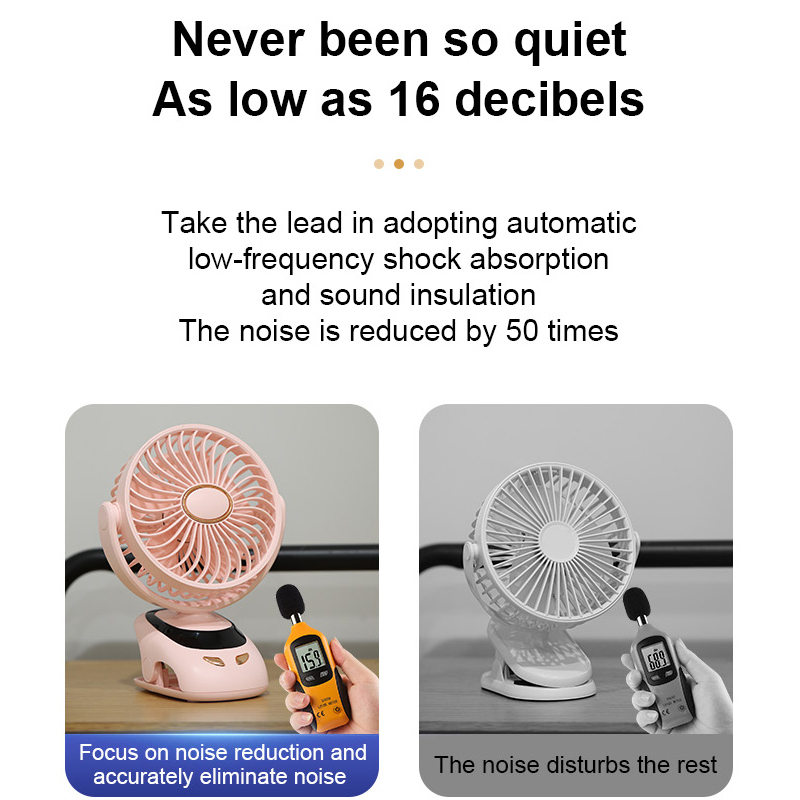 New 20000mAh Rechargeable Clip Fan USB Mini Electric Fan Rechargeable ...