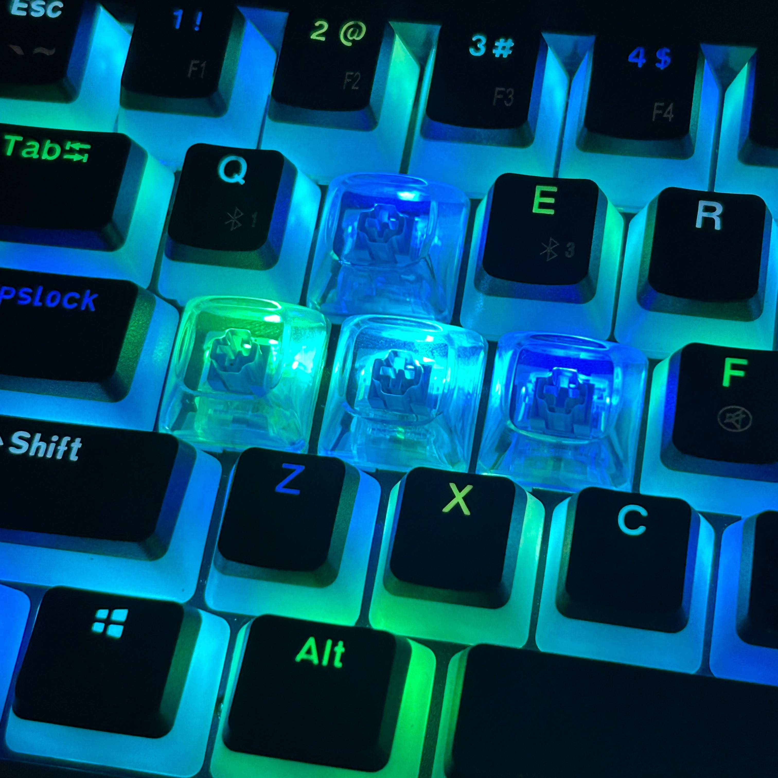 Fully Transparent Mechanical Keyboard Keycaps, Crystal Pc Backlit ...