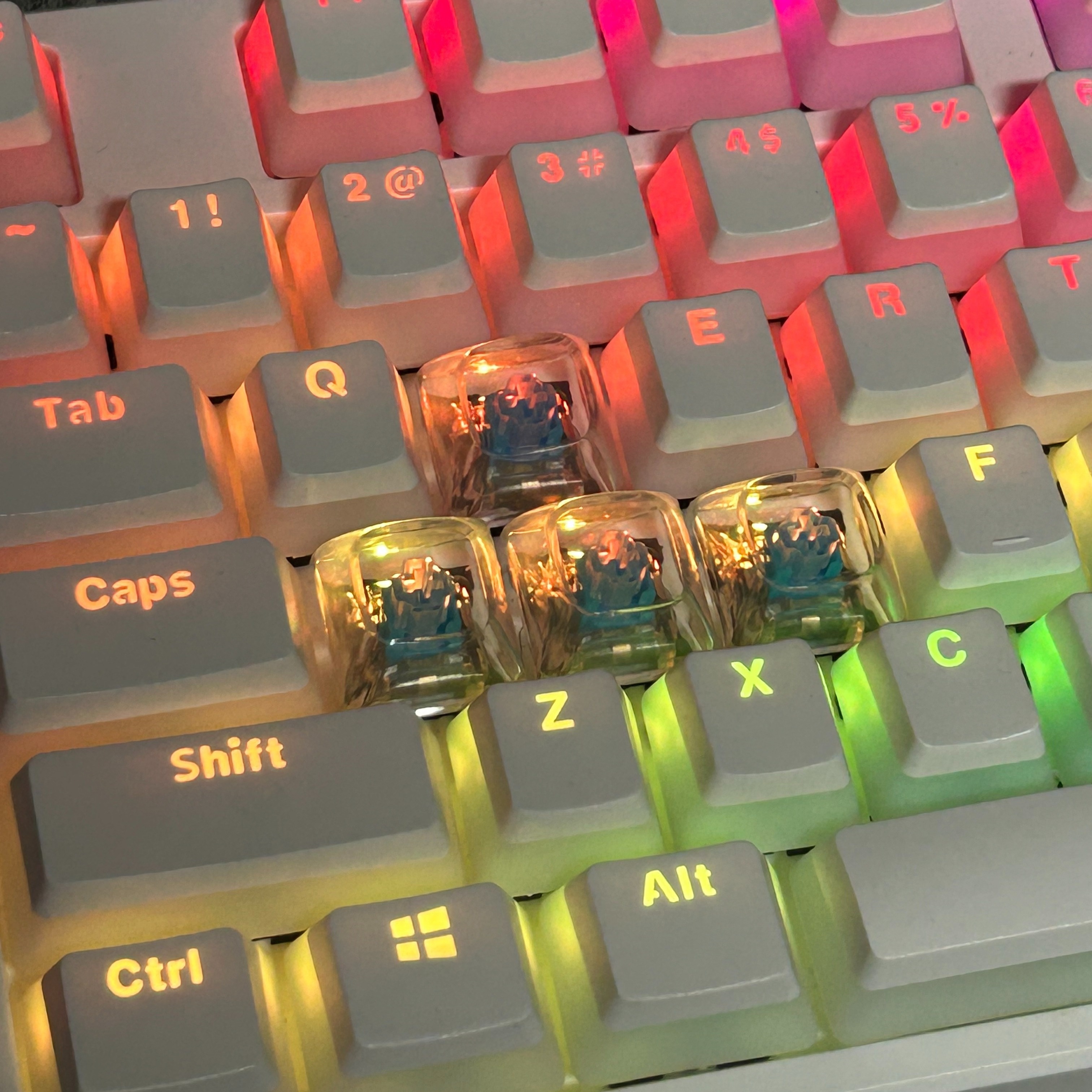 Fully Transparent Mechanical Keyboard Keycaps, Crystal Pc Backlit ...