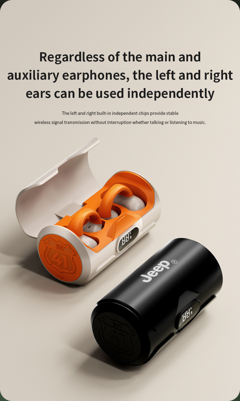 Jeep JP-EC003 Sport Bluetooth 5.4 Wireless Earphone Earcuffs Ear Bone ...