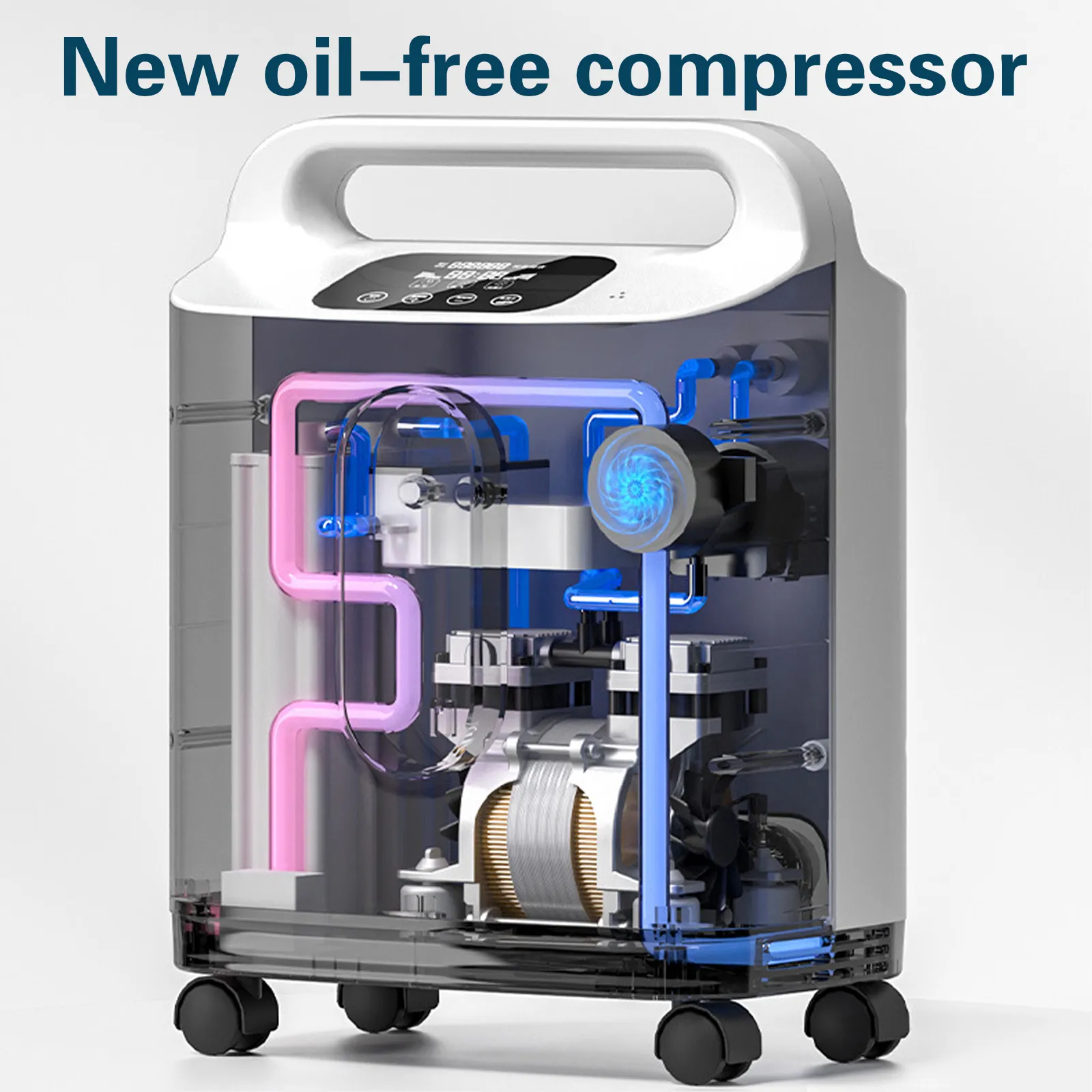 1-8L Oxygen Concentrator Household Portable Oxygen Machine Oxygen Inhalation Machine Household ...