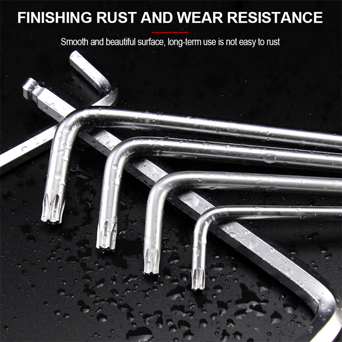 JLD Allen Wrench Tool 9PCS Extra long Hex Key Wrench Set （Ball End or ...