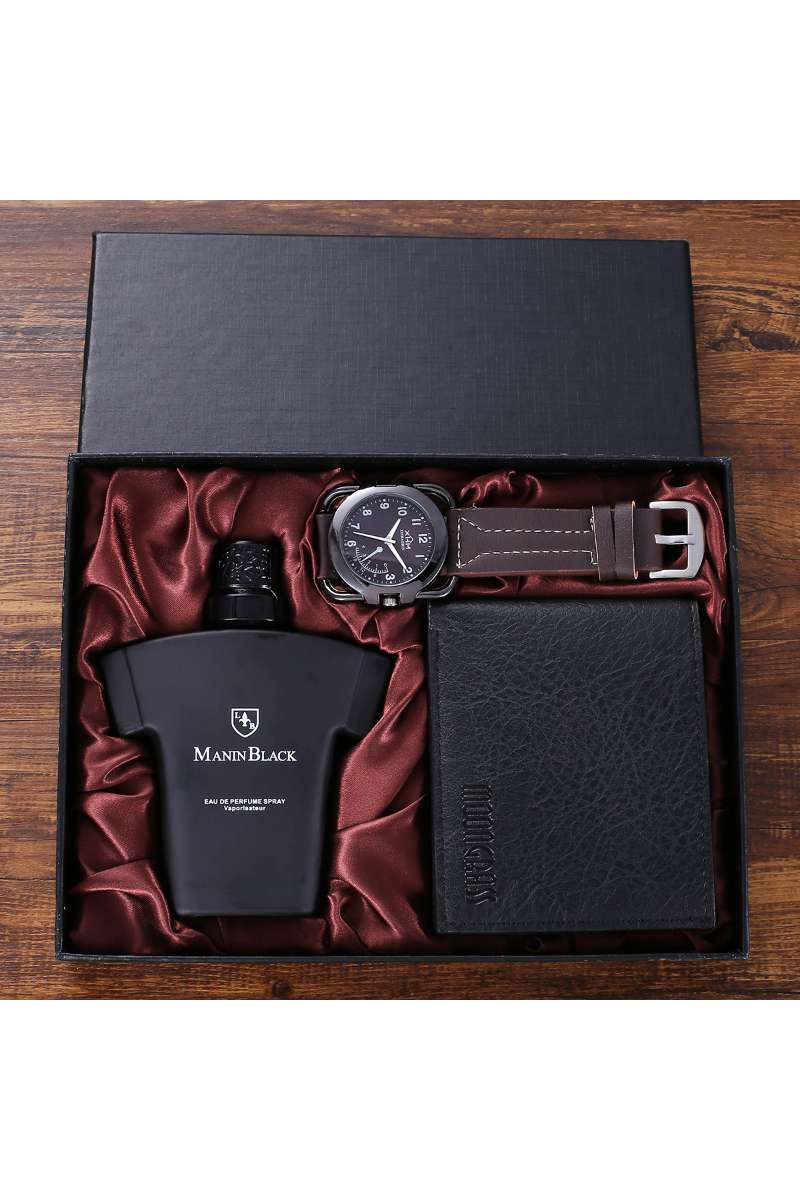 Men's Watch Wallet Perfume birthday anniversary Gift Set with Box for ...