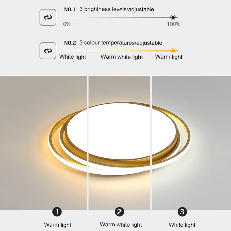 NEW LED 3-color ceiling lights for living room 220V nordic ceiling ...