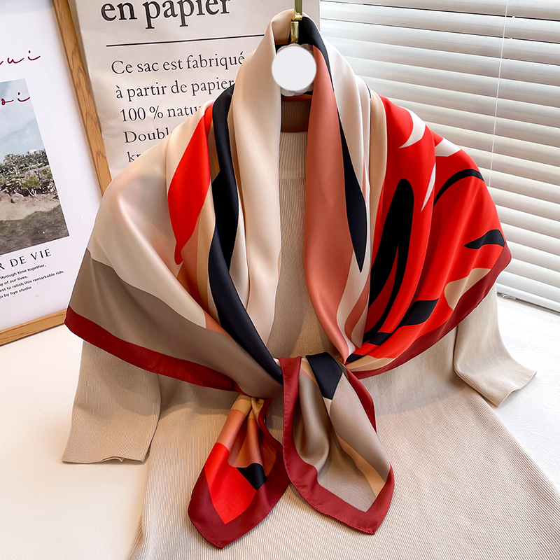 2024 New Light Luxury Design Twill Square Silk Scarf for Women Stoles ...