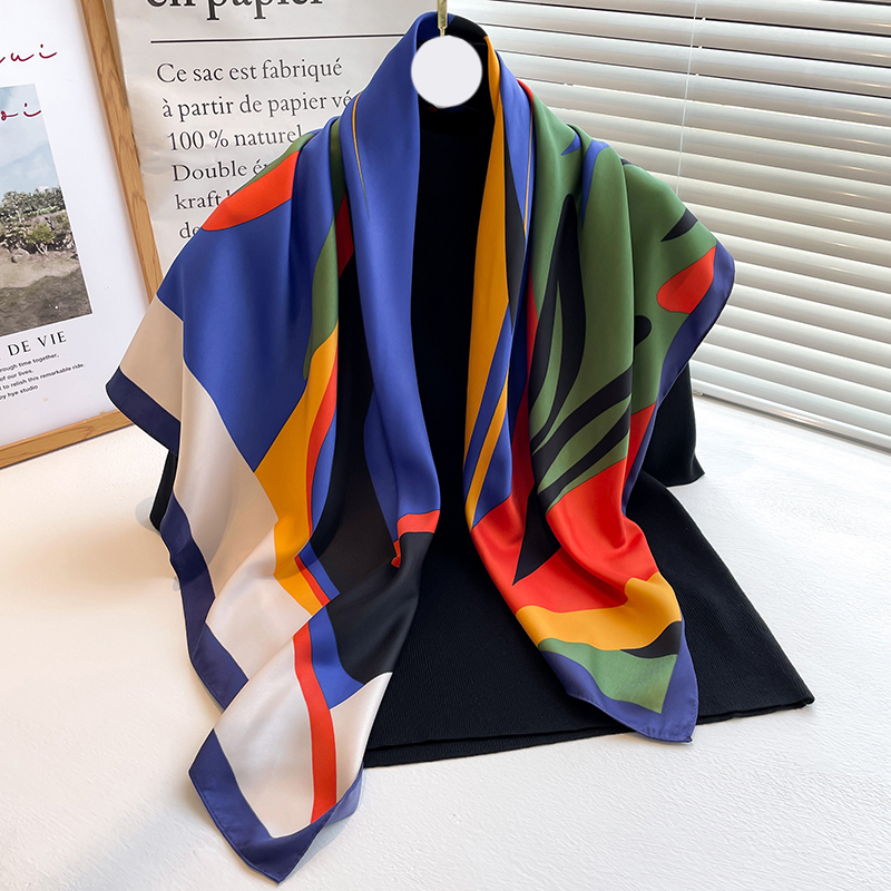2024 New Light Luxury Design Twill Square Silk Scarf for Women Stoles ...