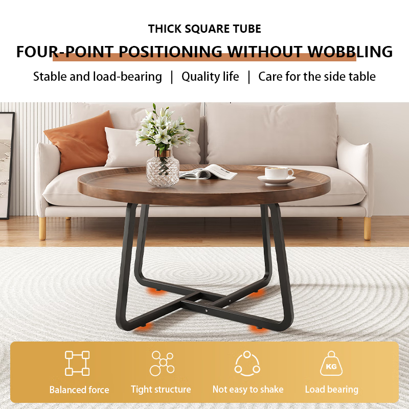 Nordic Center Table for Living Room Round Sturdy Wooden Coffee Table ...