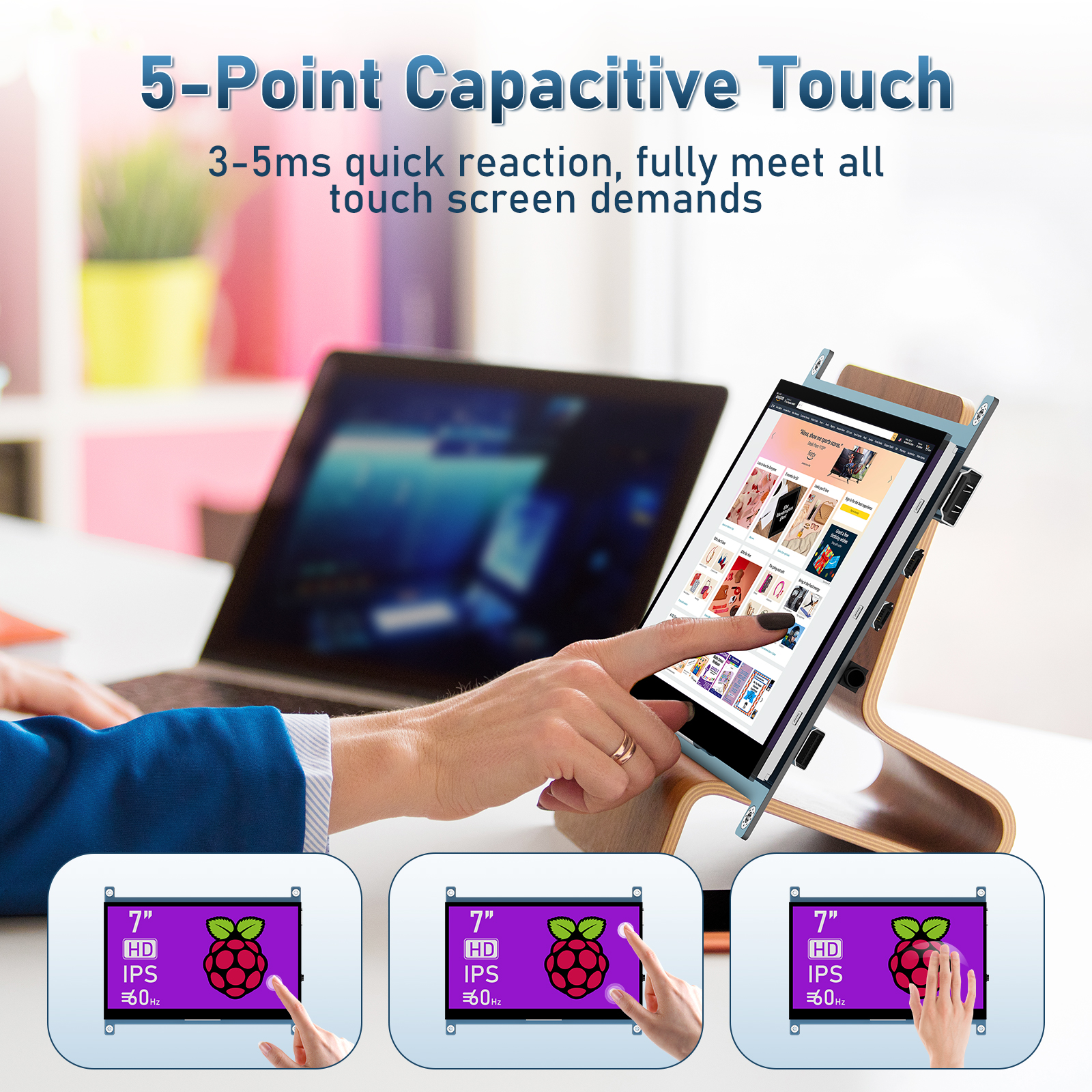 EYOYO 7 Inch IPS Touch Screen Monitor Panel hdmi raspberry display LCD ...