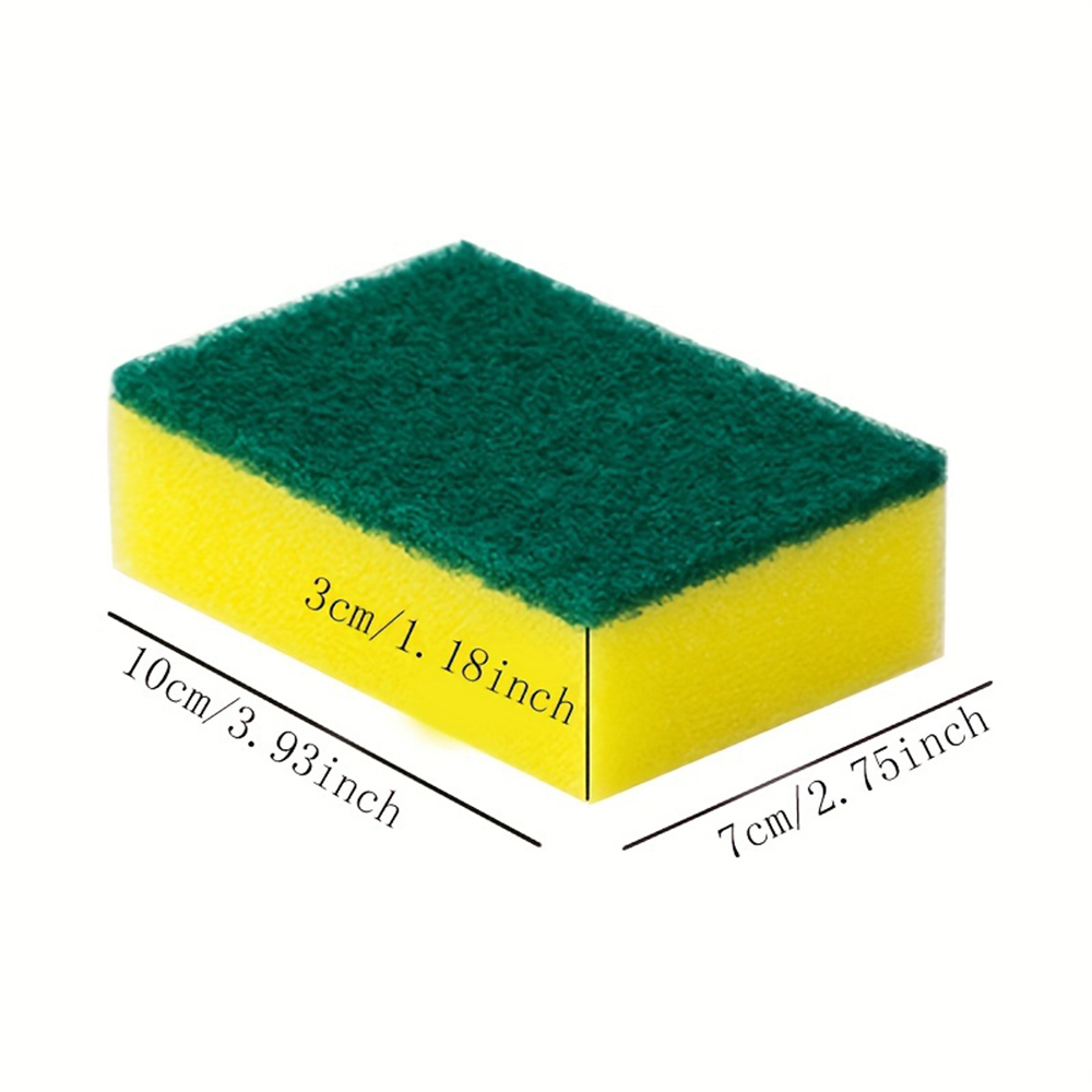 12-Pack Dual-Side Scrub Sponges - Thickened High-Density for Kitchen ...