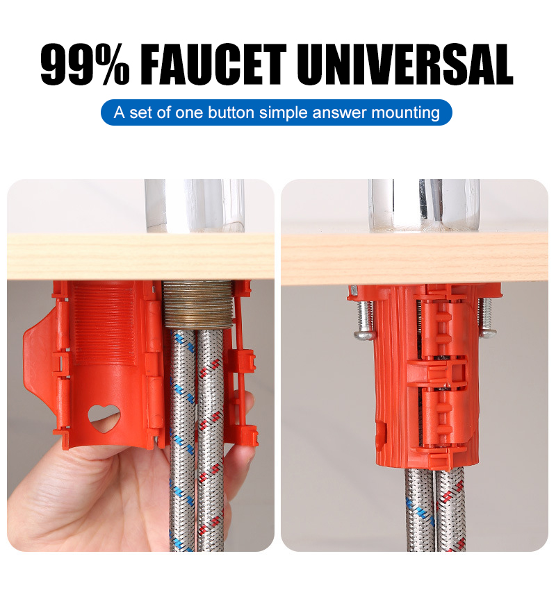 Faucet Fixing Nut Locknut No punching Kitchen Faucet Anti Loosening No ...