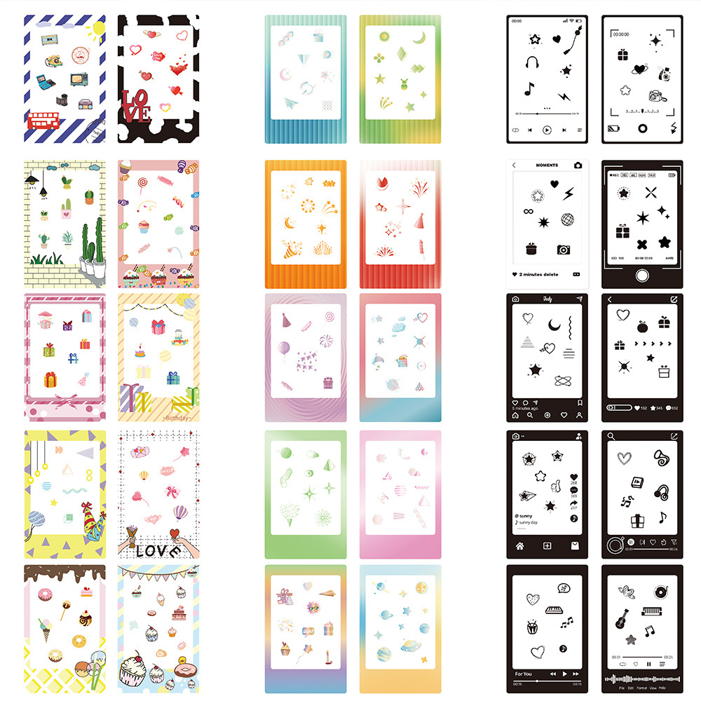 DIY Color Frame Stickers Photo Decoration For 3 Inch Fujifilm Instax ...