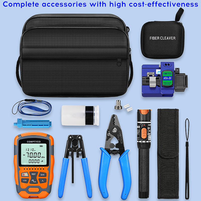COMPTYCO Fiber Optic Tool Set blue AUA-X5 Fiber Optic Cutter 3-in-1 ...