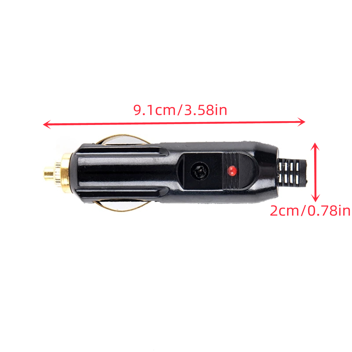 10A 15A Car Cigarette Lighter Plug/Socket with Extension LED Light ...