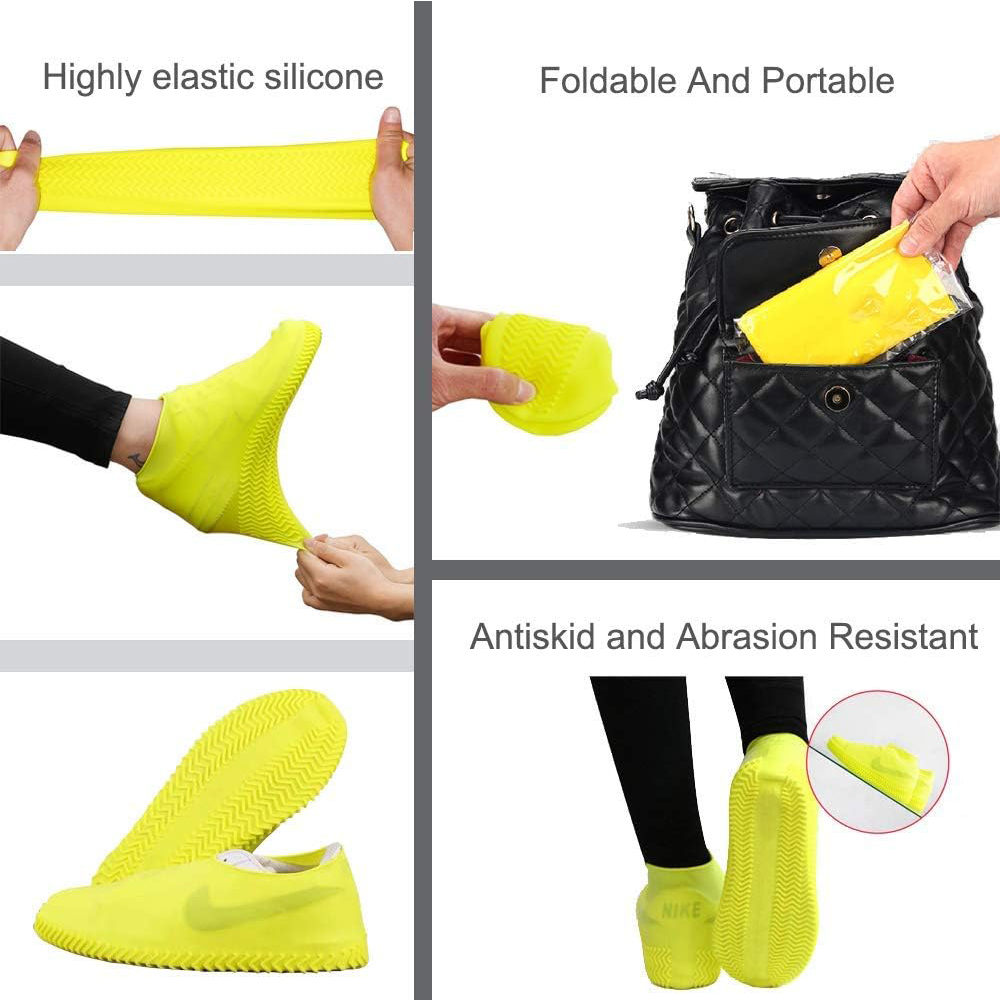 Waterproof Silicone Rubber Shoe Covers Anti-Slip Outdoor Protection for ...