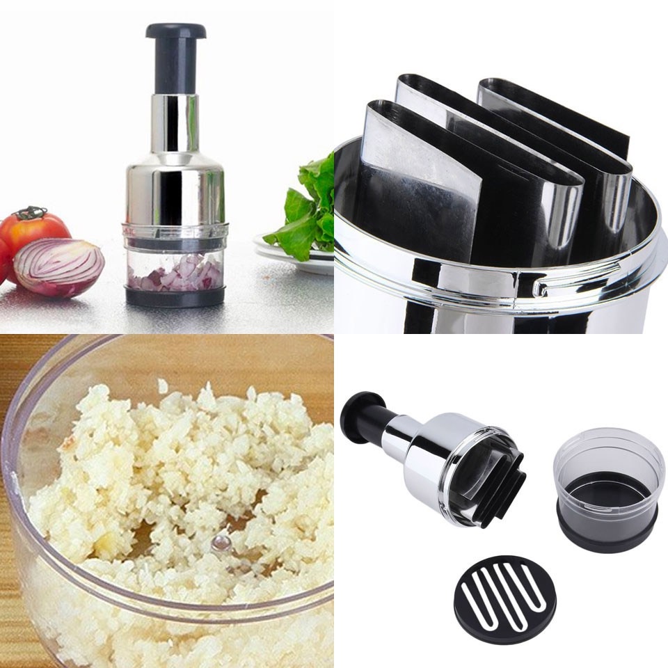 Pressed Garlic Chopper Manual Hand Onion Stainless Steel Handheld Food ...