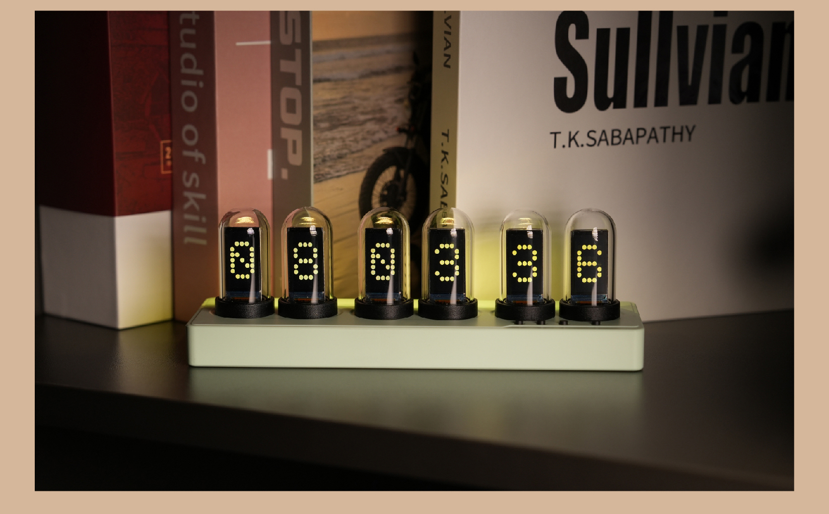 -LW- Desktop Clock Creative Decoration RGB Digital Clock Analog Glow ...