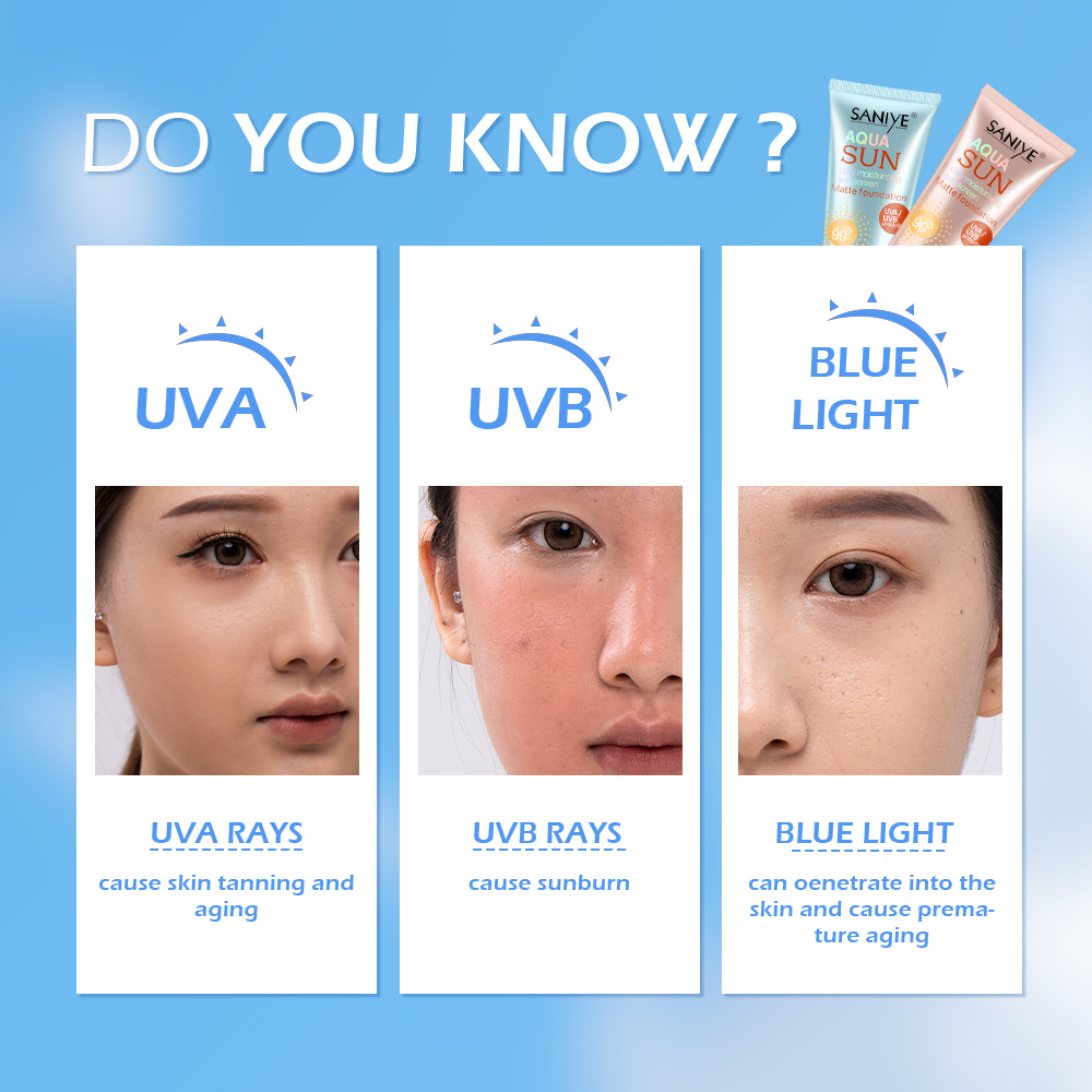 SANIYE Sunblock SPF90 PA+++ Body Face Sunscreen High Level Sun Protection Sun Cream Travel Size ...