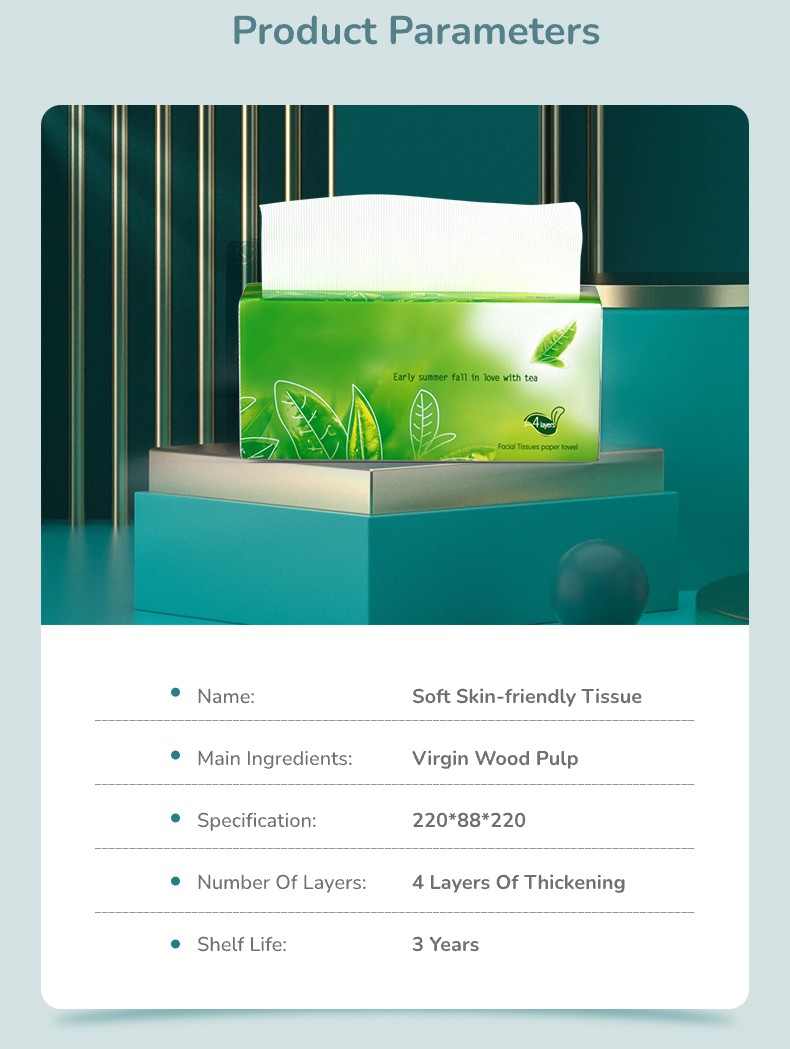Organic green tea Facial Tissue Paper 4 ply 10 Packs Tissue Paper Towel ...